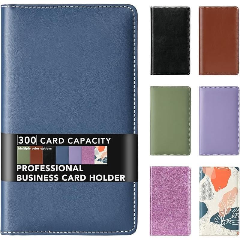 Leather Professional Business Card Holder Organizer Book - 300 Card ...