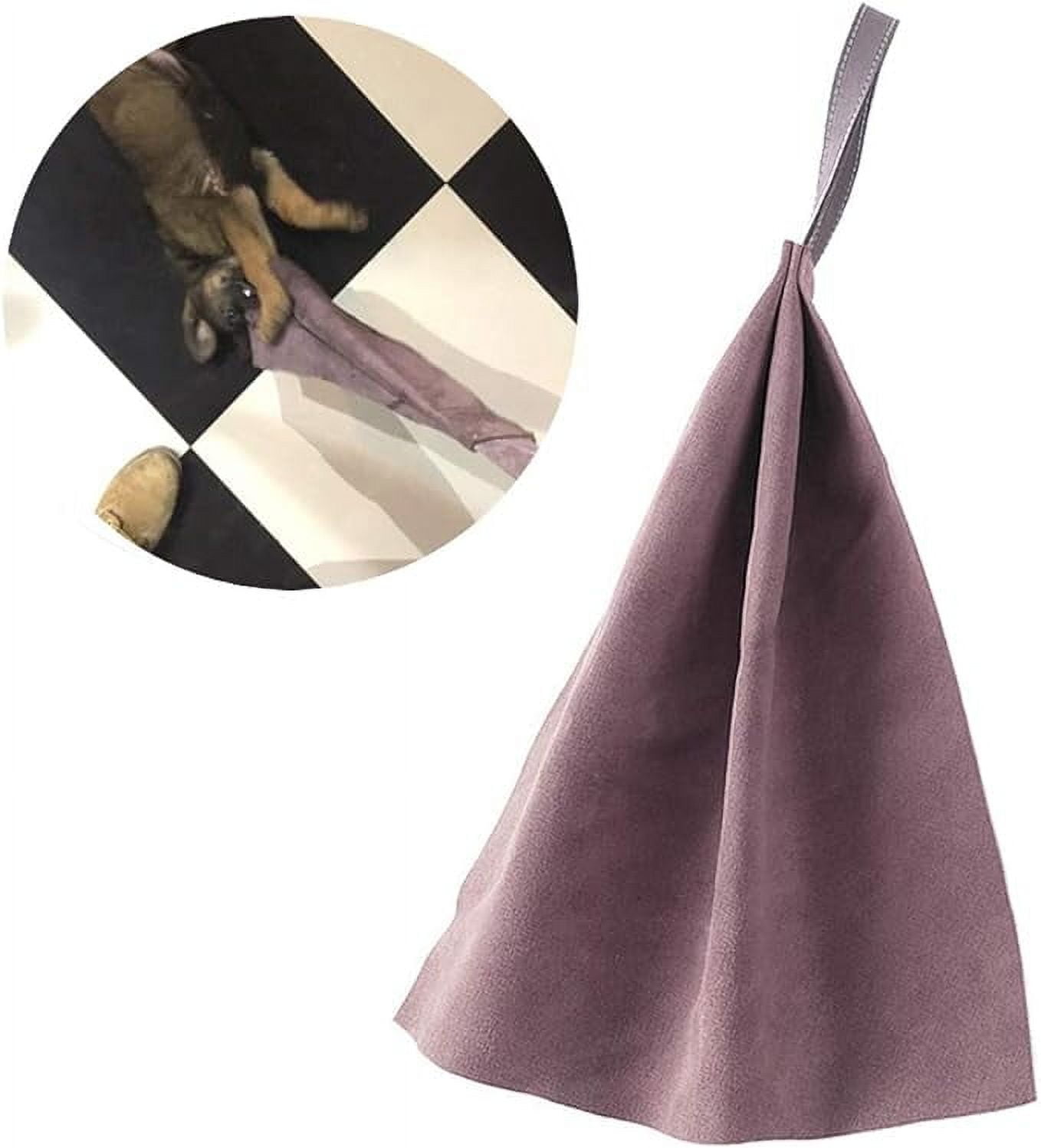 Leather Puppy Bite Rag Dog Tug Toy with Handle Tug of War Dog Toy ...