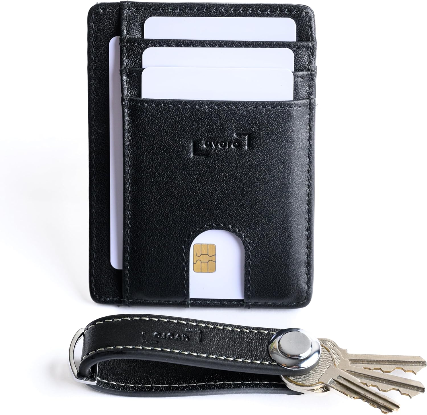 Leather RFID Blocking Slim Wallet and Key Organizer - Walmart.com