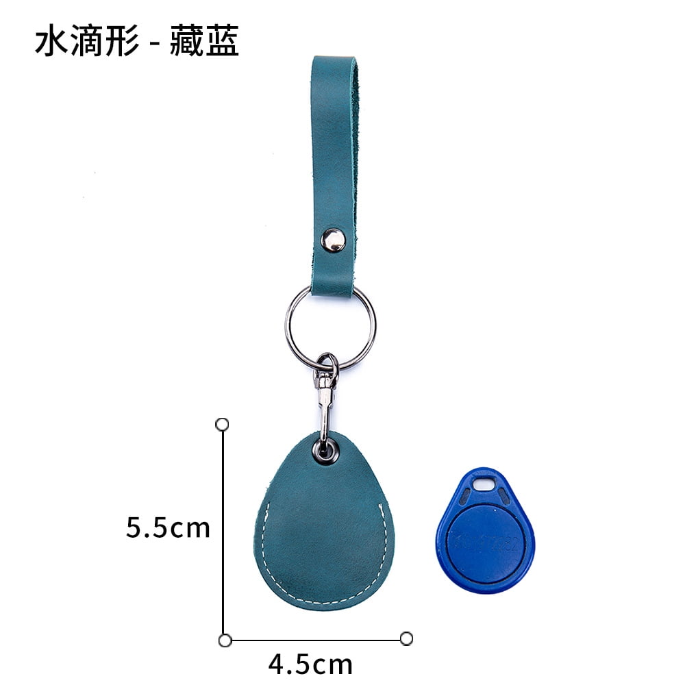 Leather RFID Keychain Holder for IC Transit and Elevator CardsKey ...