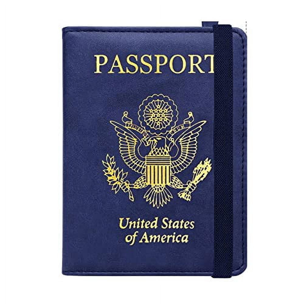 Leather RFID Passport and Vaccine Card Holder Cover, Glitter Leather ...