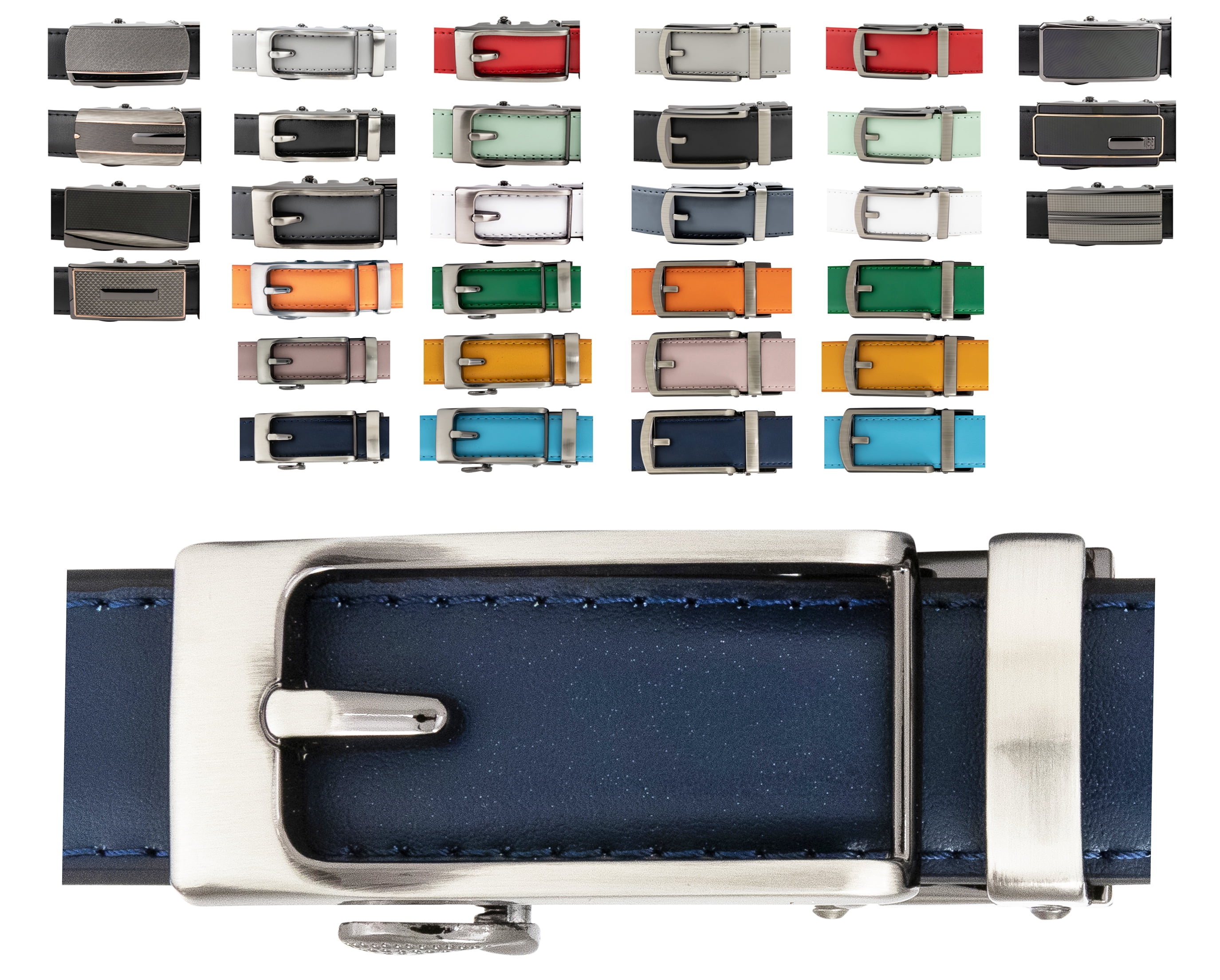Leather Ratchet Belt for Women, Trim to Fit 18"- 44" Waist, Automatic ...