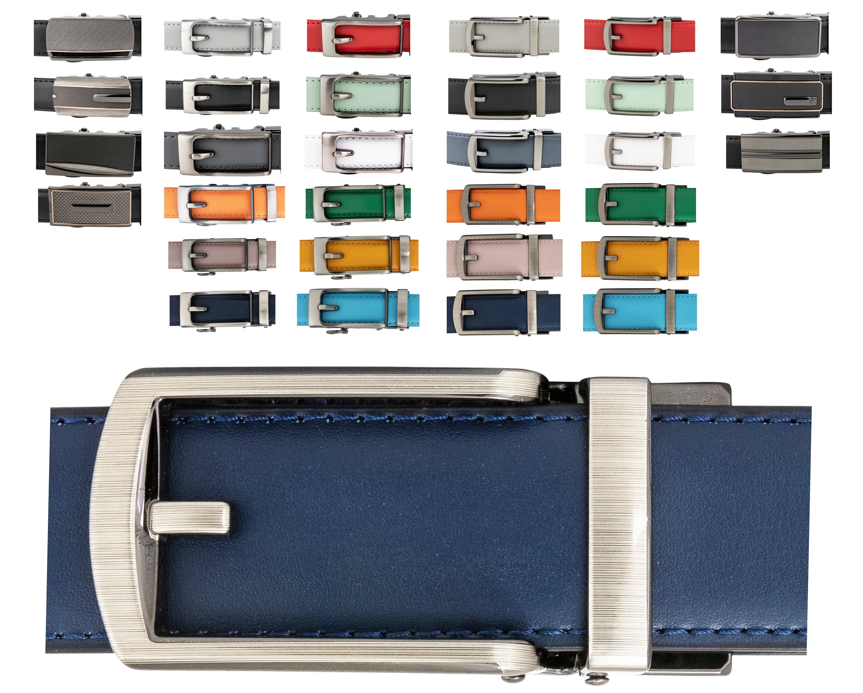Leather Ratchet Belt for Women, Trim to Fit 18"- 44" Waist, Automatic ...