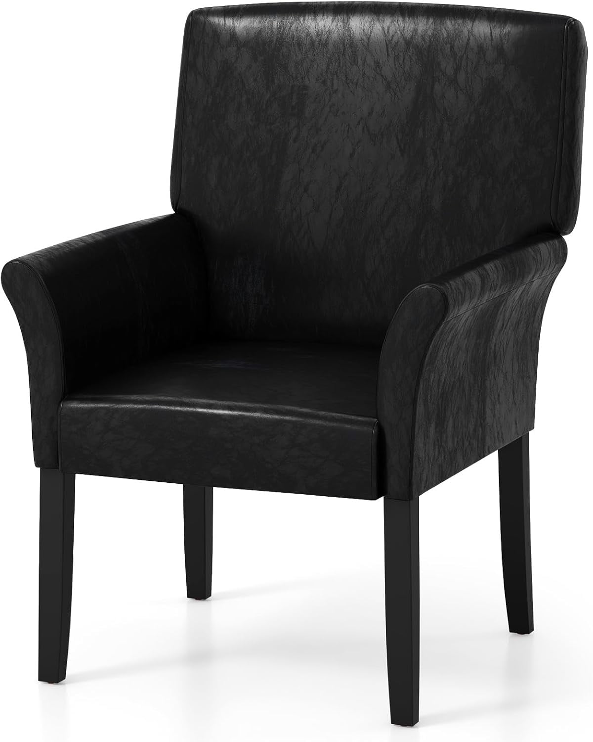 Leather Reception Guest Chairs Set, Office Executive Side Chair w ...