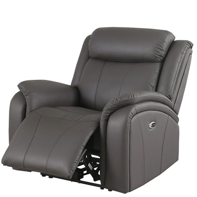 Leather Recliner Arm Chair Power Reclining Sofa Chair Home Theater ...