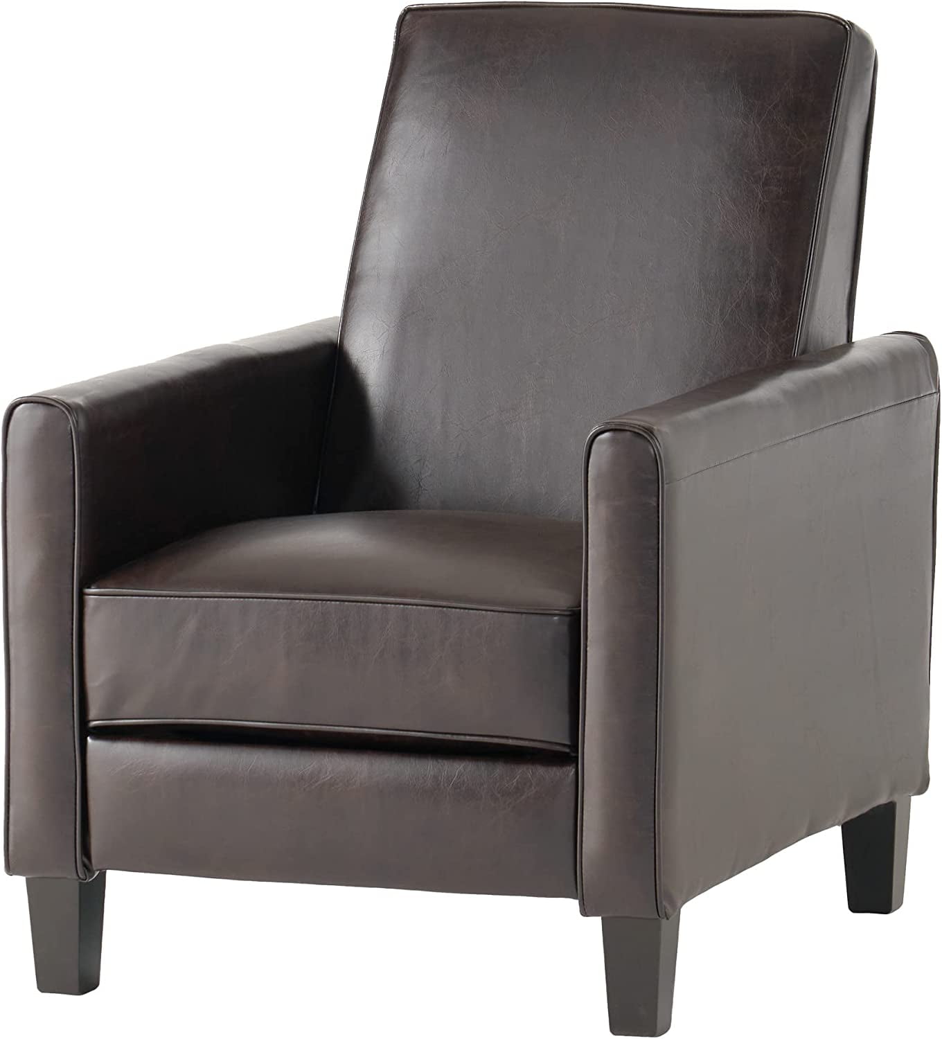 Leather Recliner Club Chair, Brown - Walmart.com
