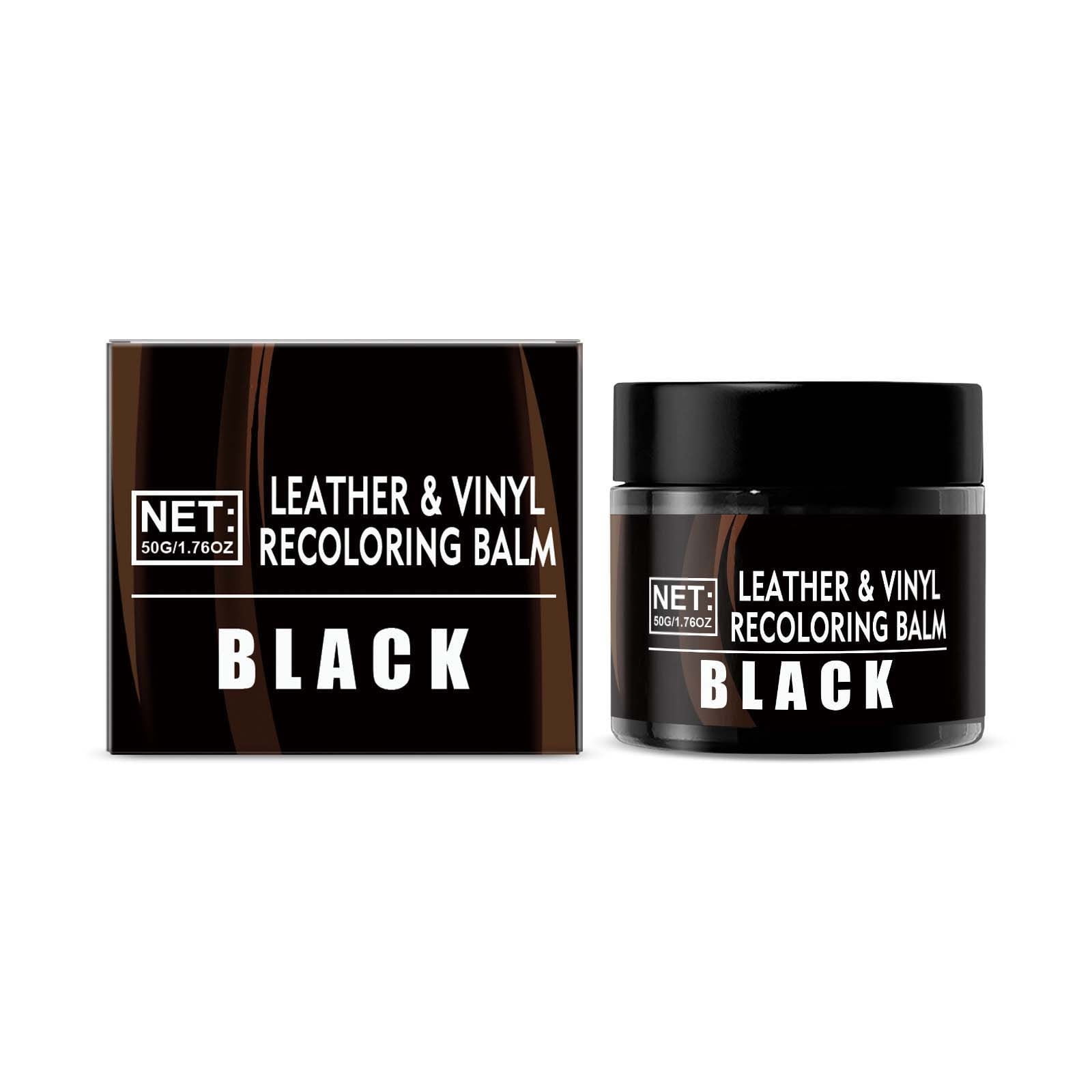 Leather Recoloring Balm, Black Leather Repair Kit for Furniture ...