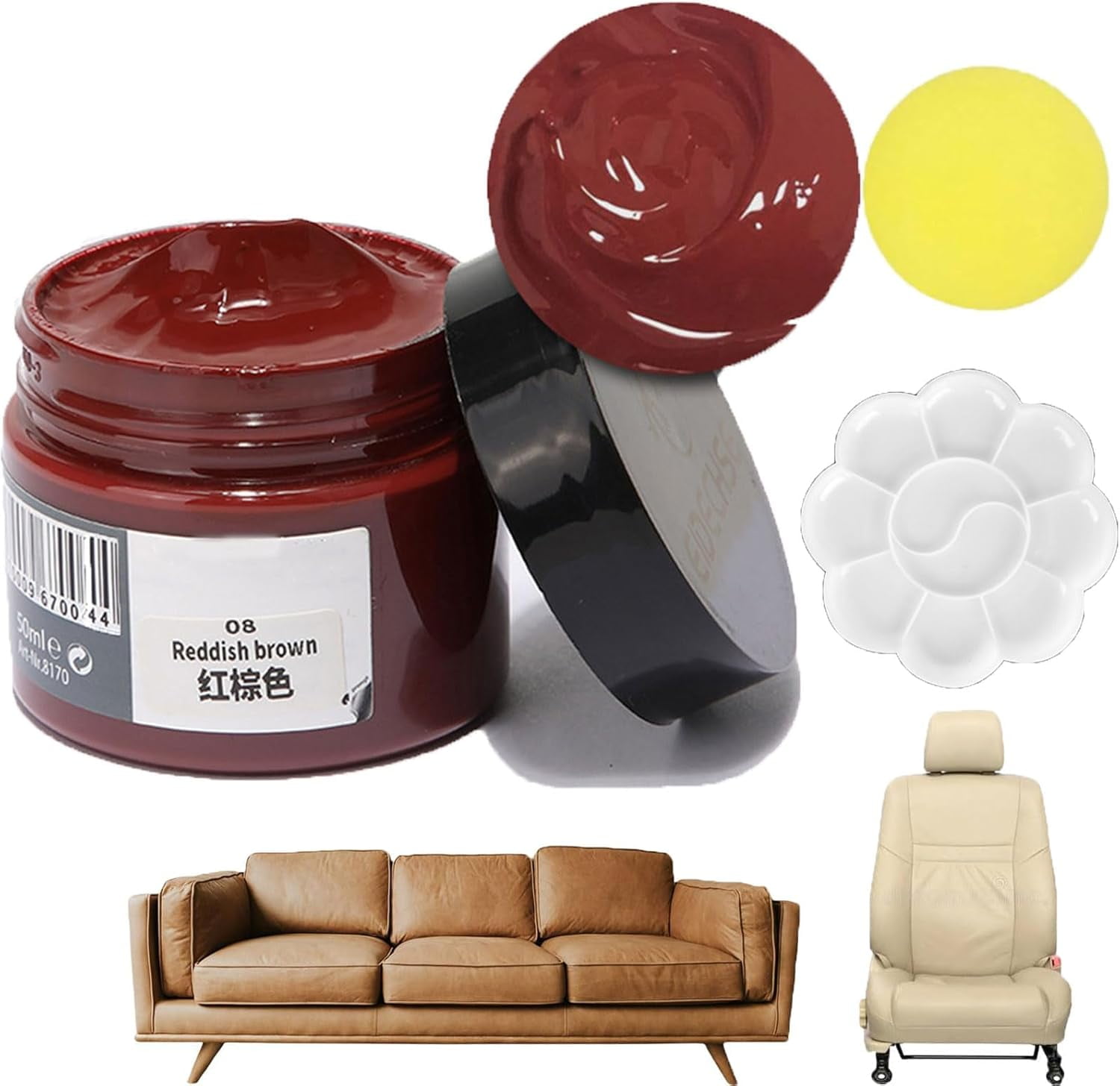 Leather Recoloring Balm, Leather Recoloring Cream, Leather Repair ...