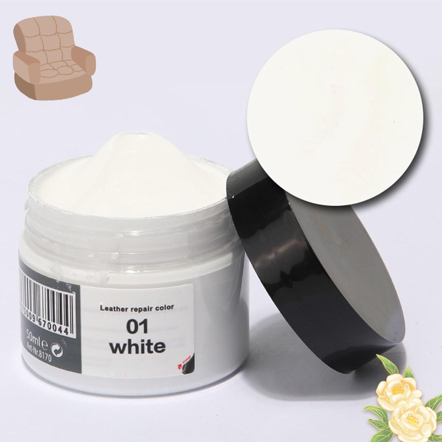 Leather Recoloring Balm, Leather Color Restorer, Leather Paint Repair ...