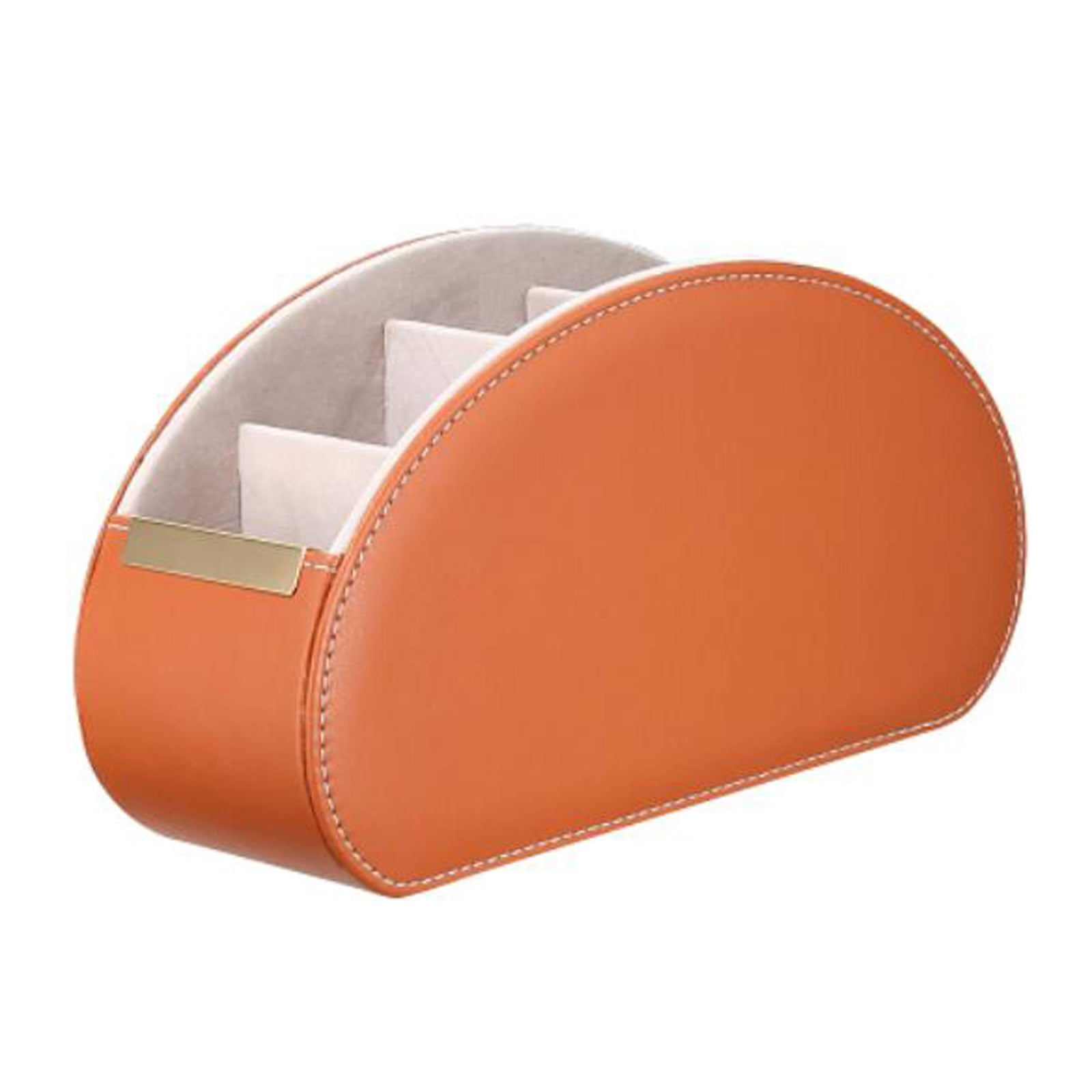 Leather Remote Control Holder with 5 Compartments, TV Remote Caddy ...