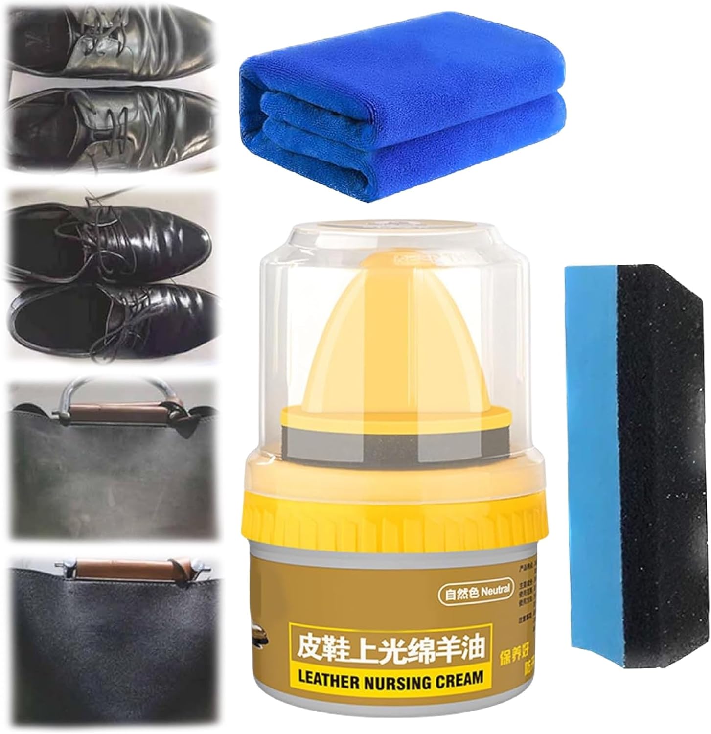 Leather Repair Cream Liquid Shoe Polish, Shoe Shine Sponge, Shoe Polish ...