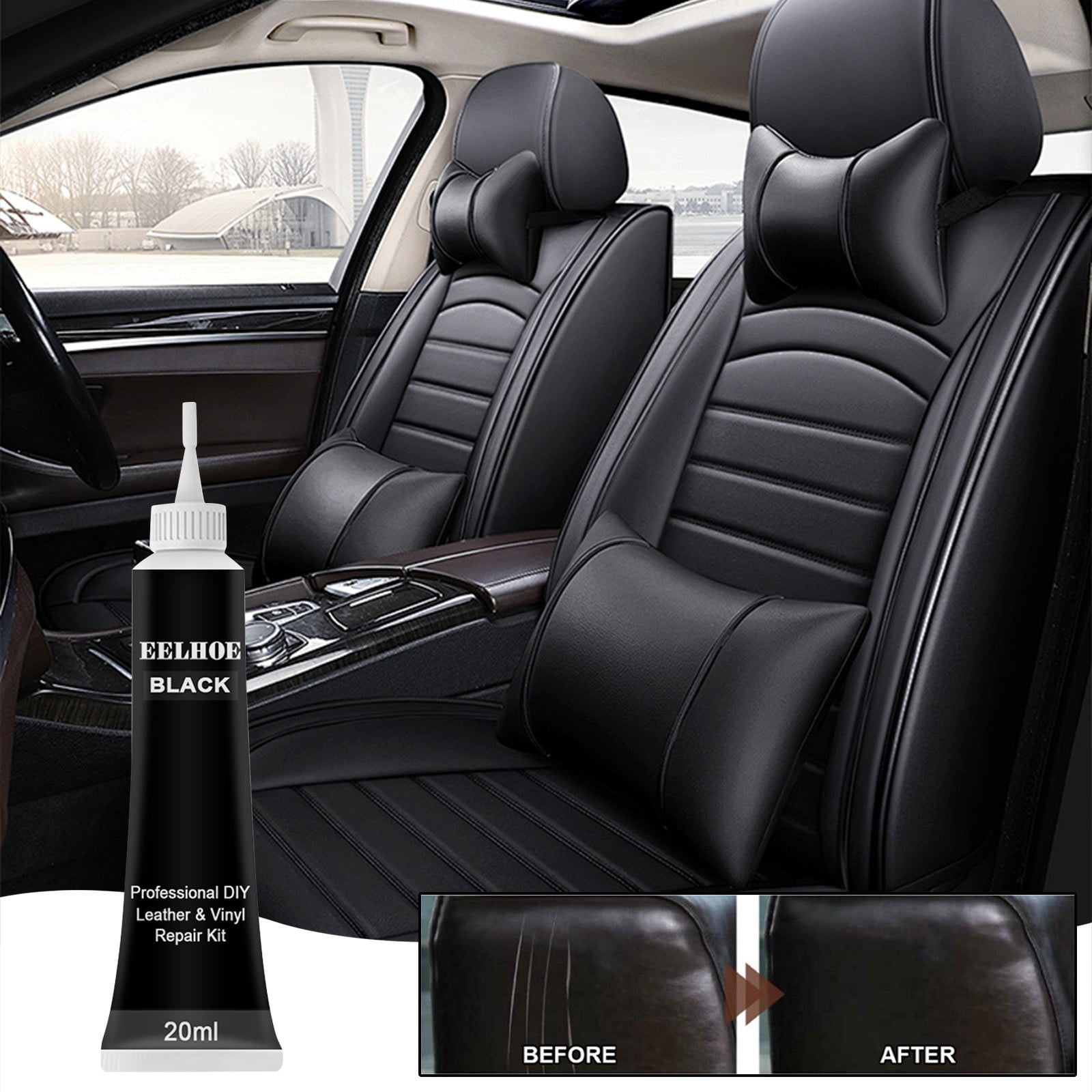 Leather Repair Gel Kit | DIY Vinyl & Car Leather Repair Cream | 20ml ...