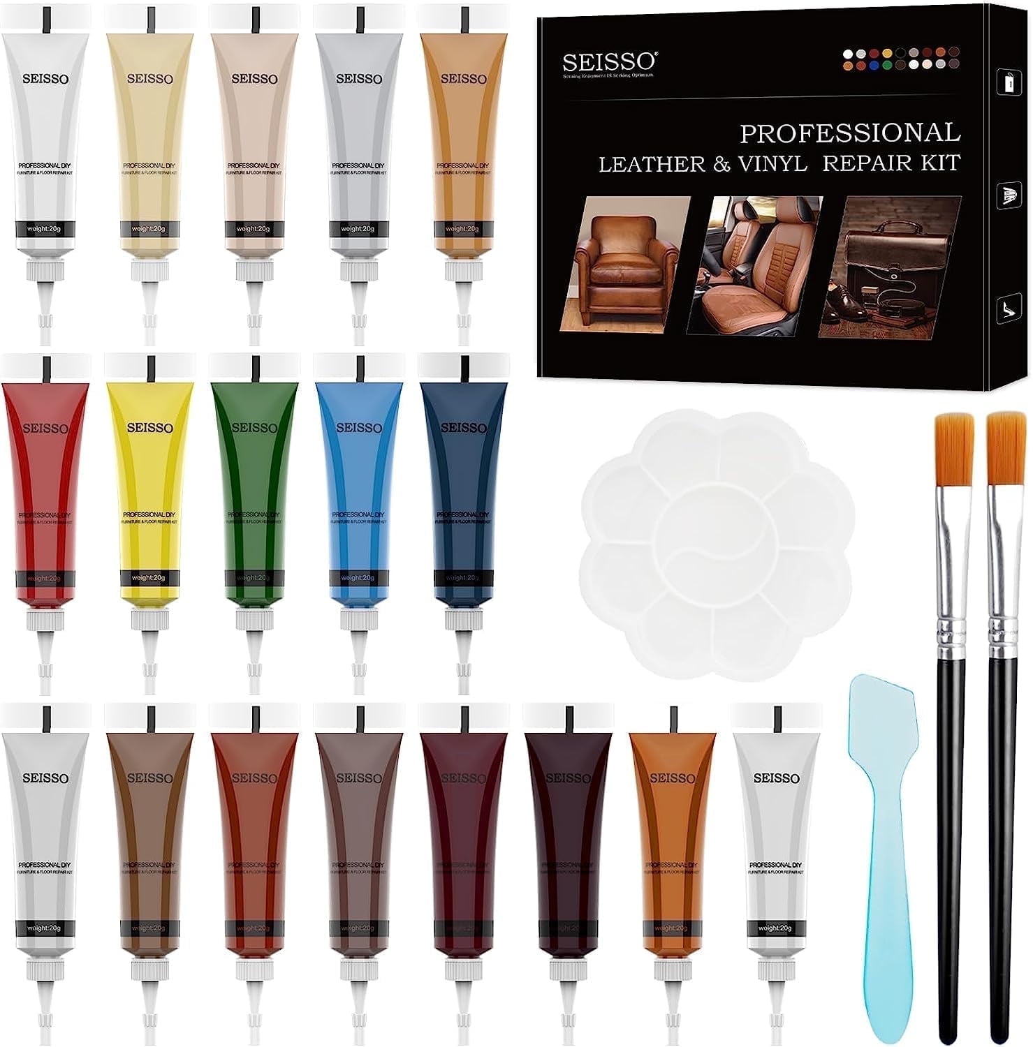 Leather Repair Kit Shoe Polish Mink Oil Leather Dye Leather Couch ...