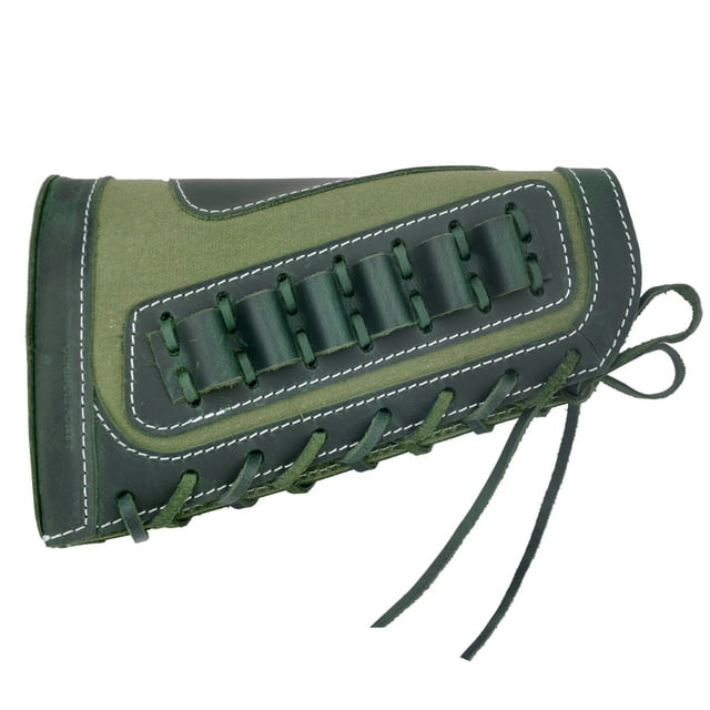 Leather Rifle Buttstock Cartridge Ammo Holder Canvas Ammo Carrier Pouch ...