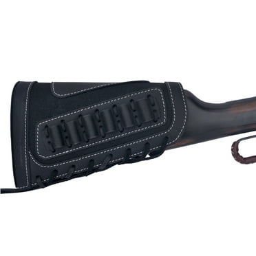 Leather Rifle Buttstock Cartridge Ammo Holder Canvas Ammo Carrier Pouch ...