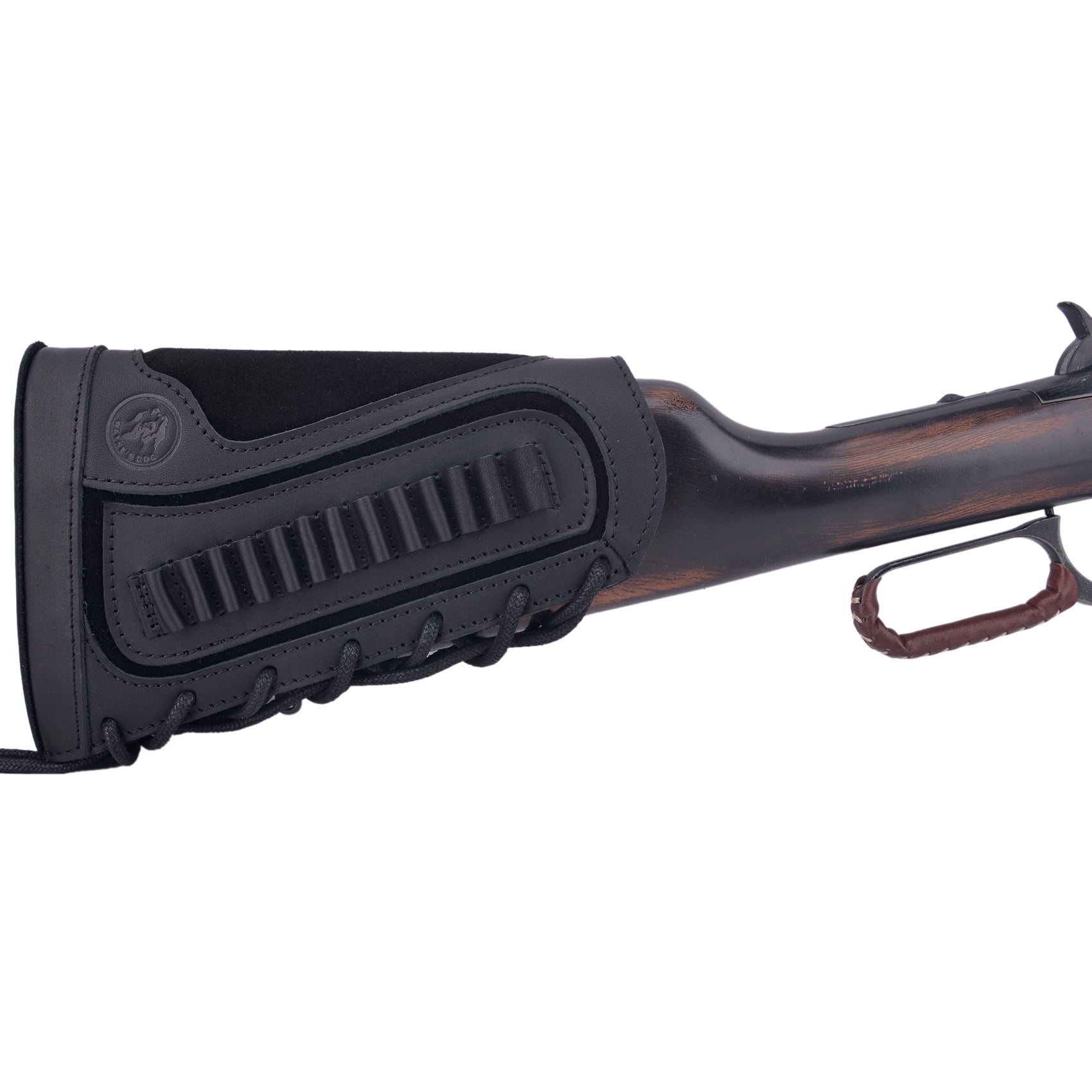 Leather Rifle Gun Buttstock Cheek Rest with Rifle Shell Holder for ...