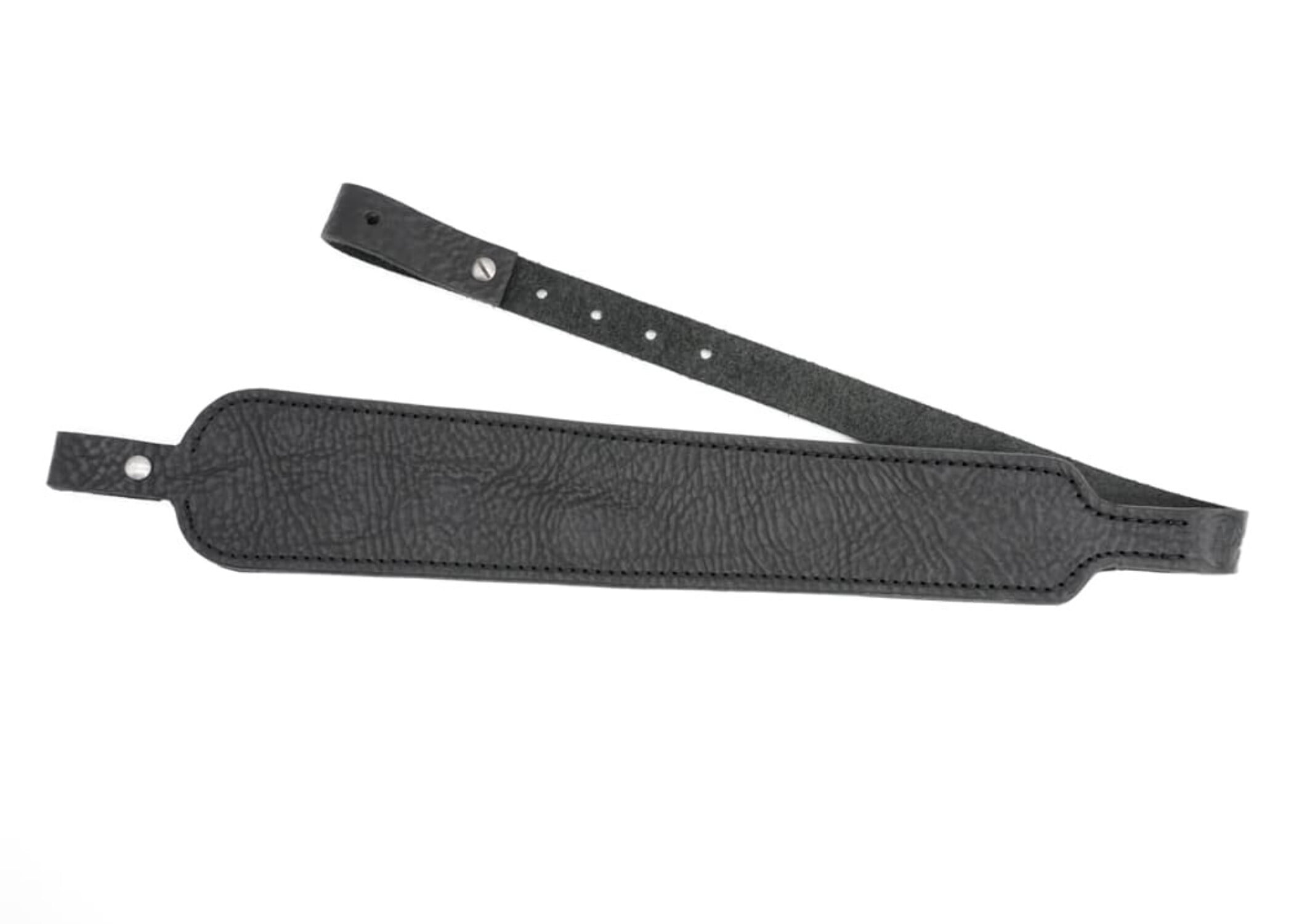 Leather Rifle Sling BLACK Cobra Style NO customization - Walmart.com