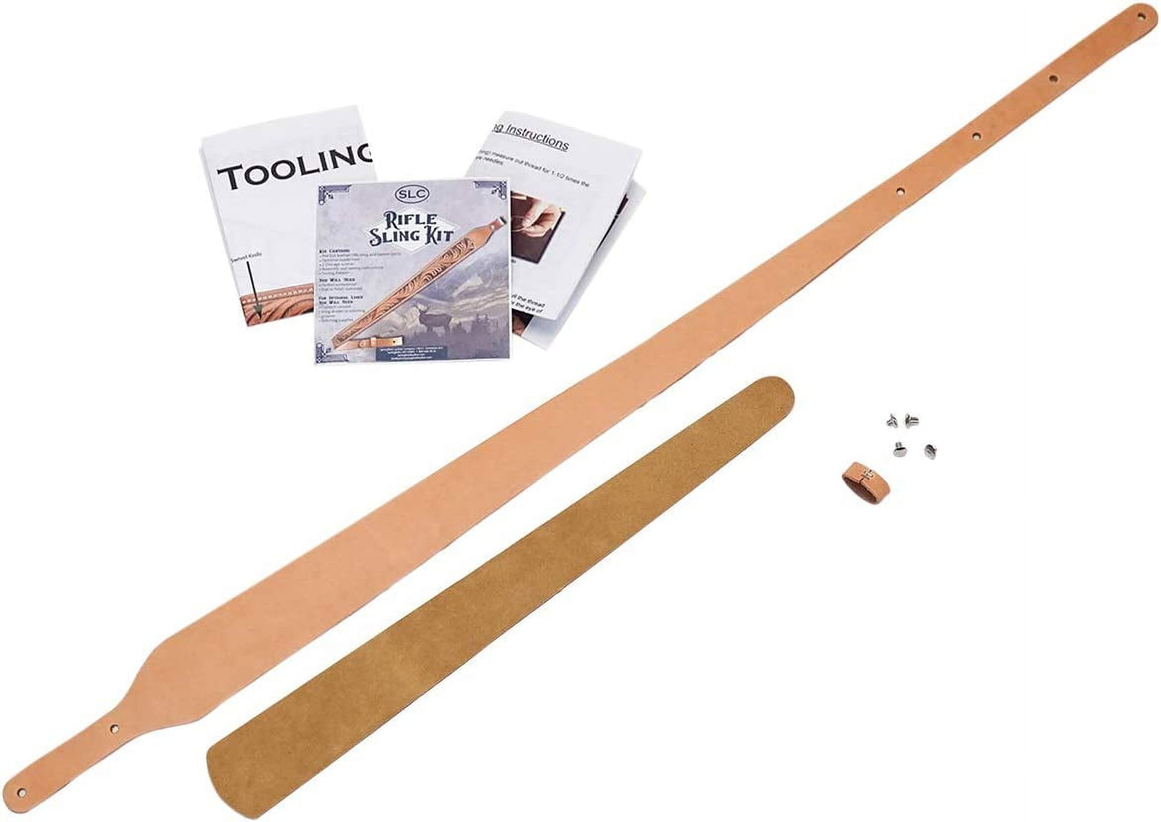 Leather Rifle Sling Kit, Tooling Pattern and Included, Adjustable Strap ...