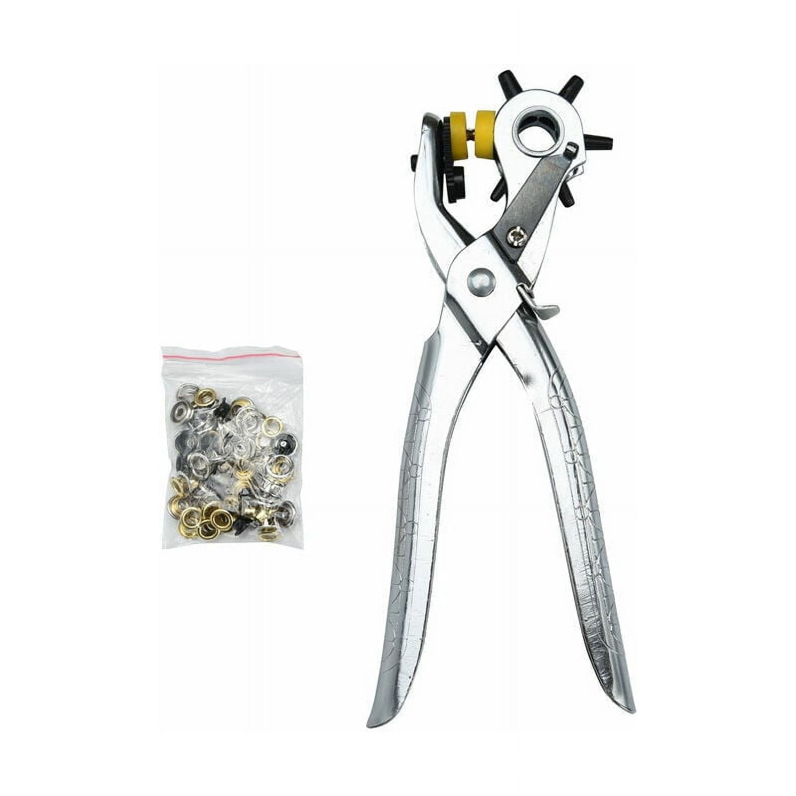 Leather Rotary Perforation Pliers With Eyelets, Ruler, And File - Hole ...