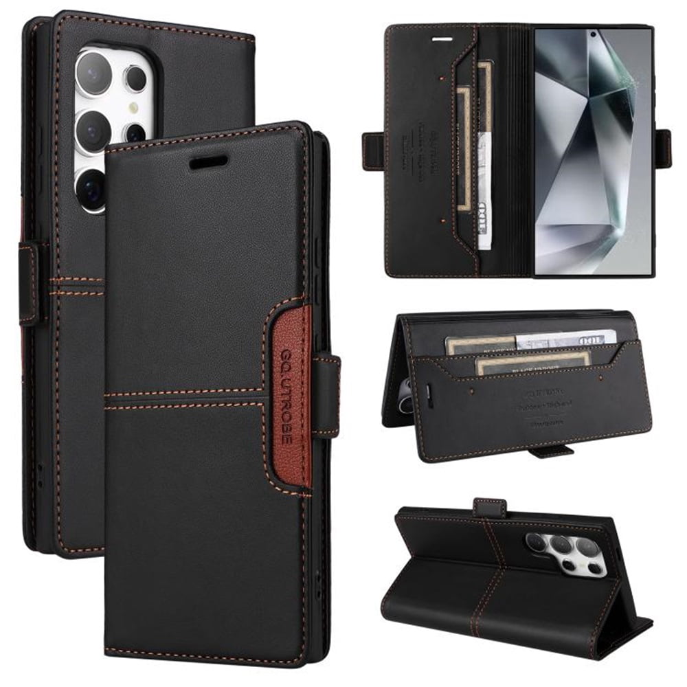 Leather For Samsung Galaxy S25 Ultra 5G 6.9-inch Case , RFID Blocking ...