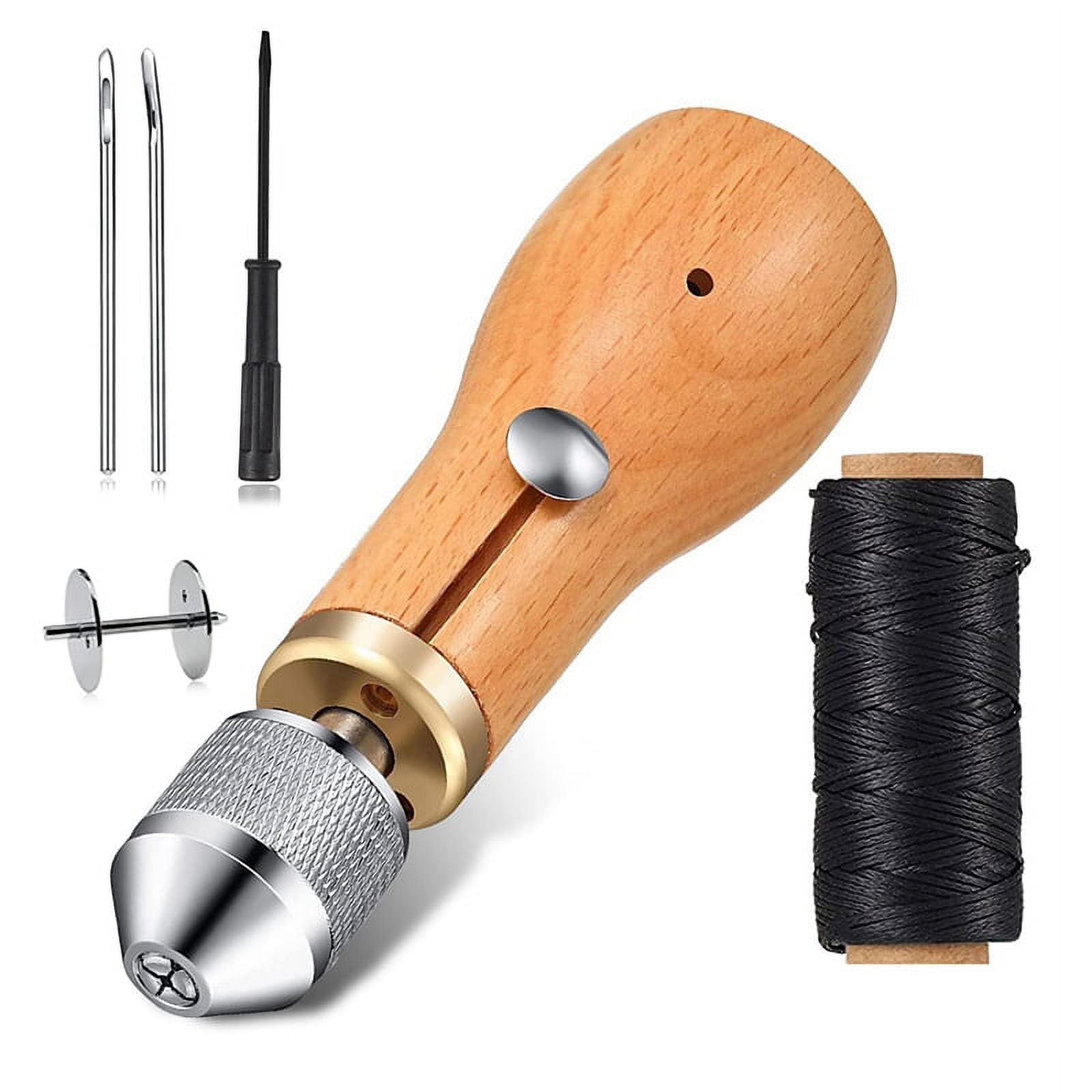 Leather Sewing Awl Kit Machine Lock Stitcher Thread Needles - Walmart.com
