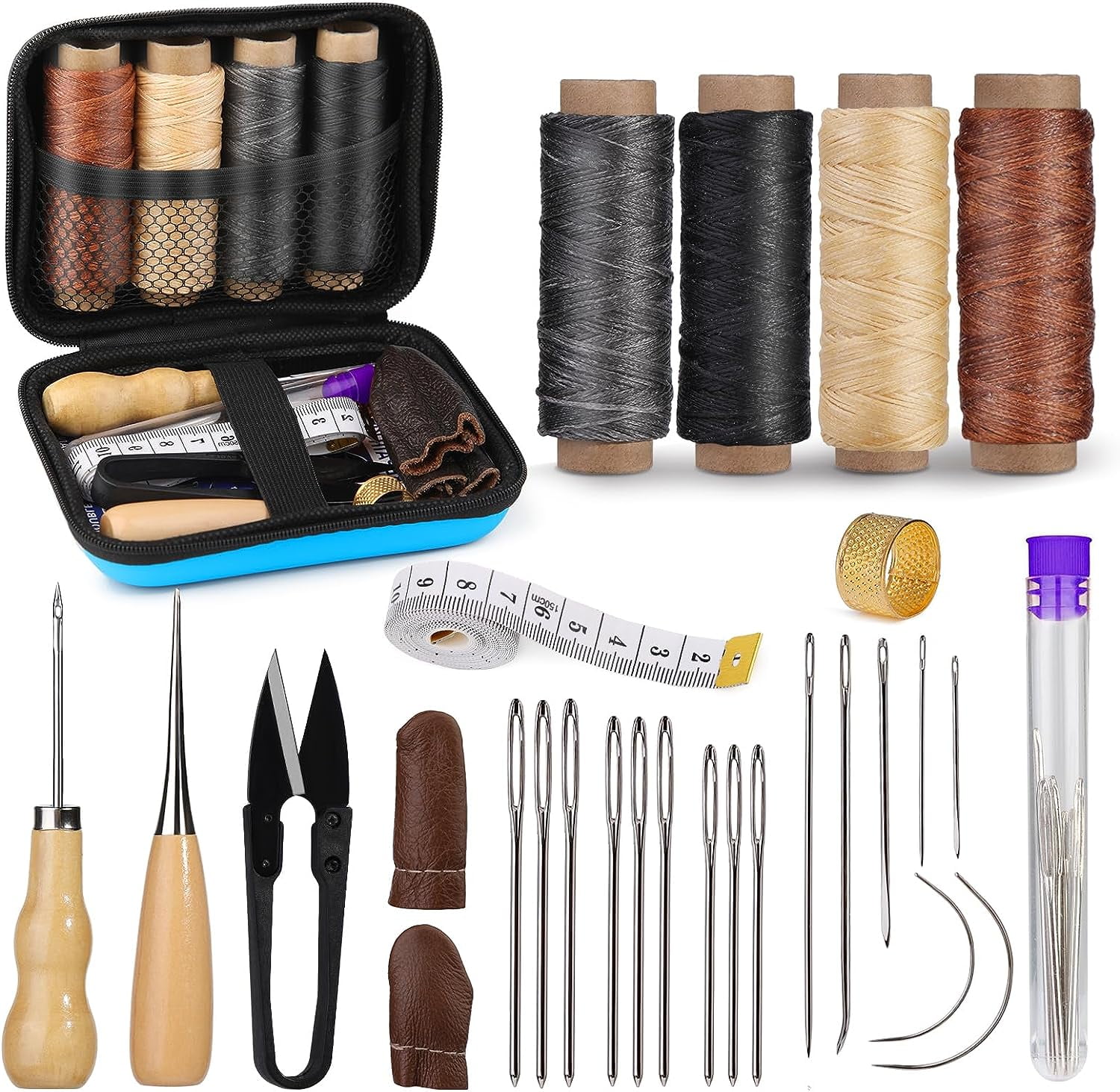 Leather Sewing Kit, Leather Working Tools and Supplies, Leather Working ...