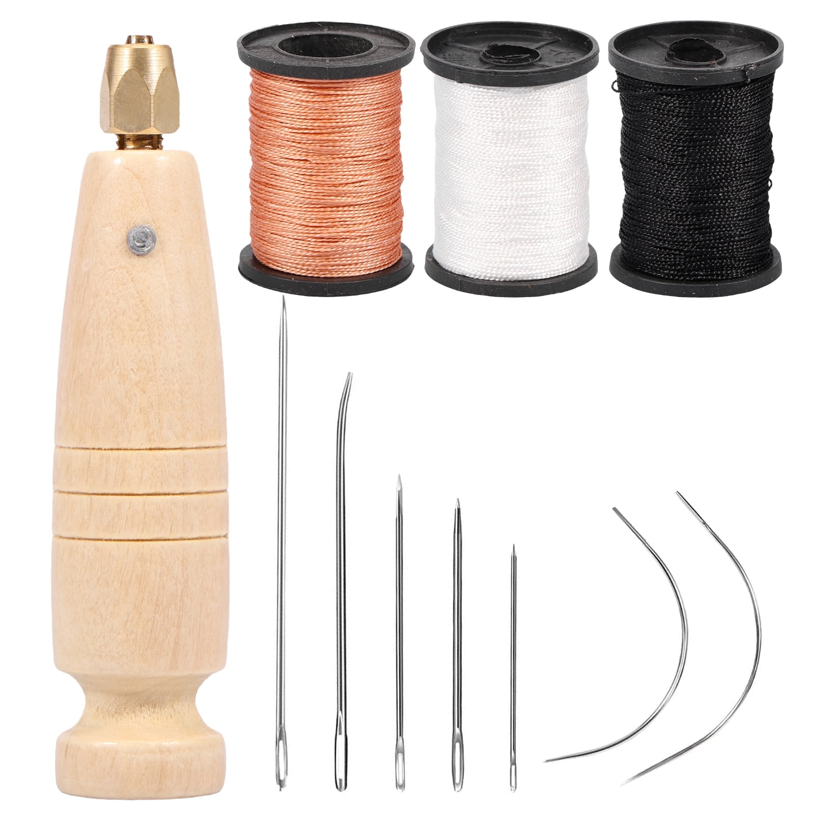 Leather Sewing Thread Kit 3-Spool 80 Yards Nylon Waxed Thread and ...