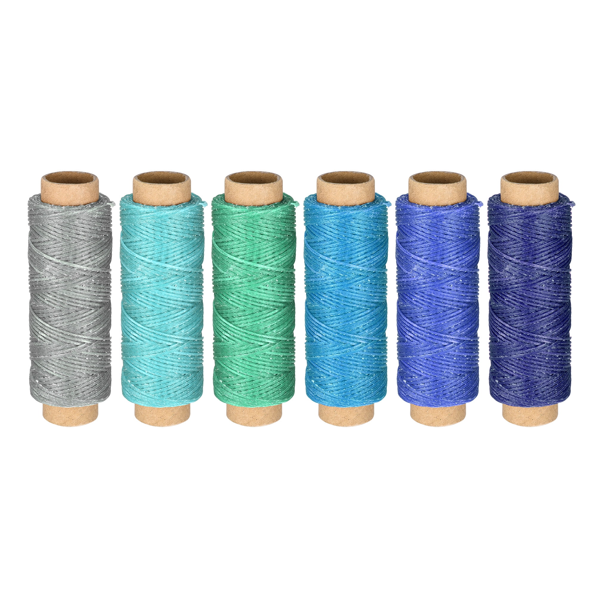 Leather Sewing Thread Set 55 Yards 150D/1mm Polyester Flat Waxed Cord ...