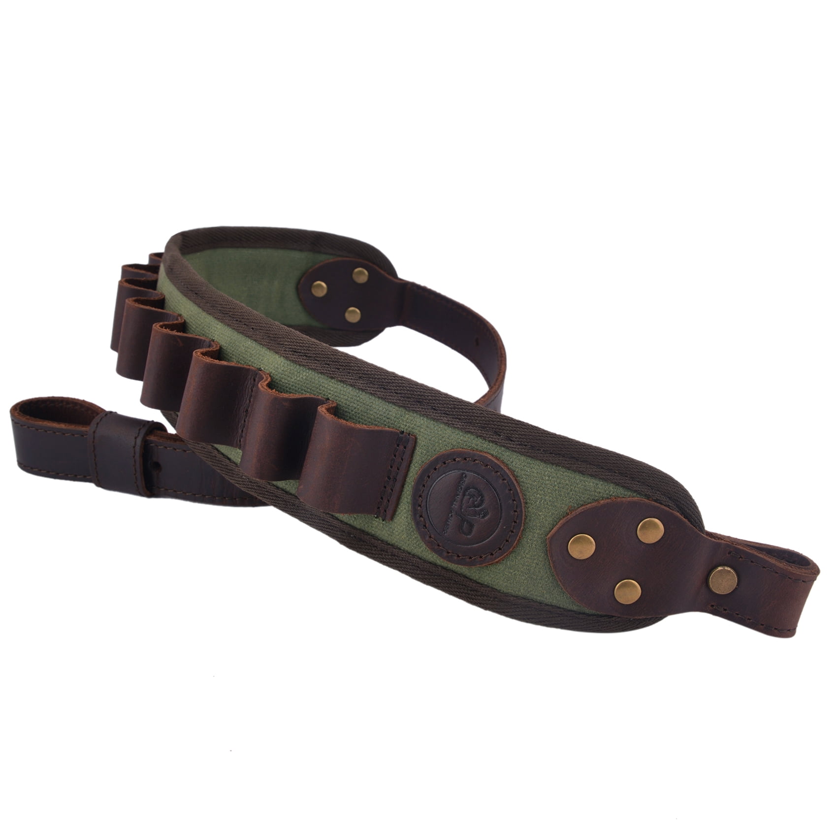 Leather Shotgun Sling, Canvas Shotshell Shoulder Straps for Hunting and ...