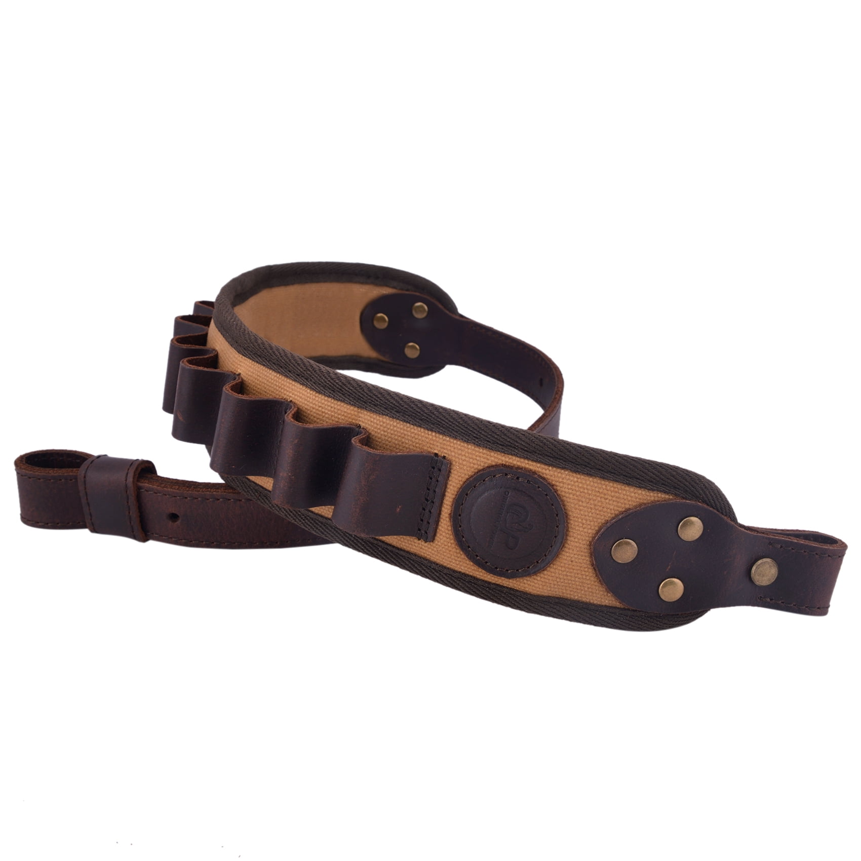 Leather Shotgun Sling, Canvas Shotshell Shoulder Straps for Hunting and ...