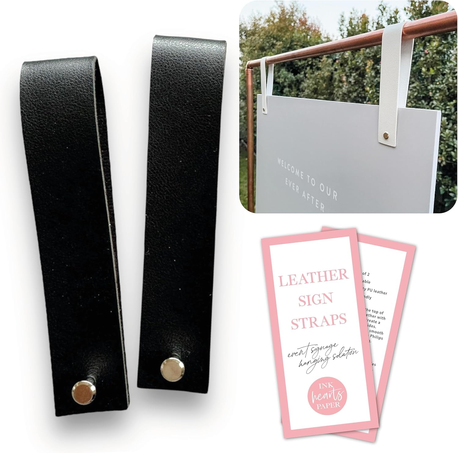 Leather Sign Straps for Hanging Sign, Welcome Sign, Wedding Sign ...