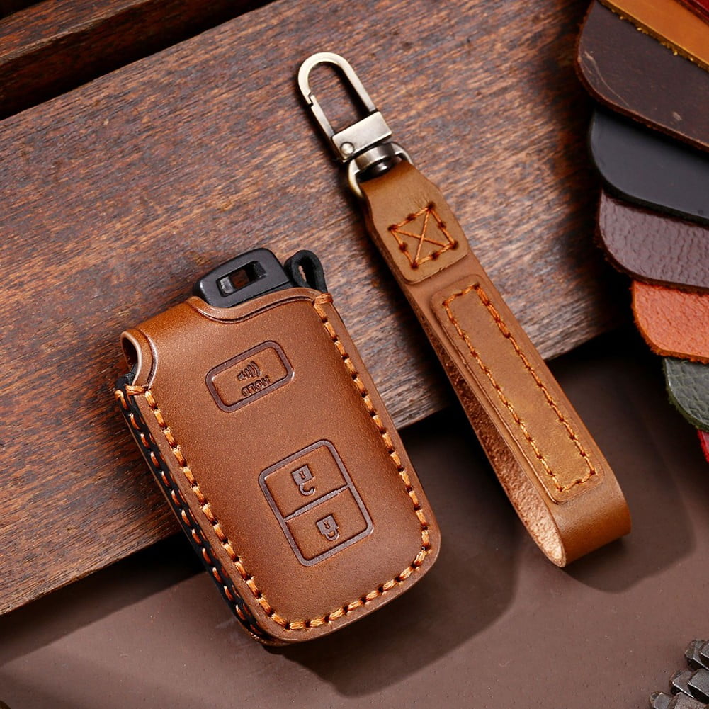 Leather Smart Car Key Cover Case Fob Holder for Toyota 4 Runner for ...