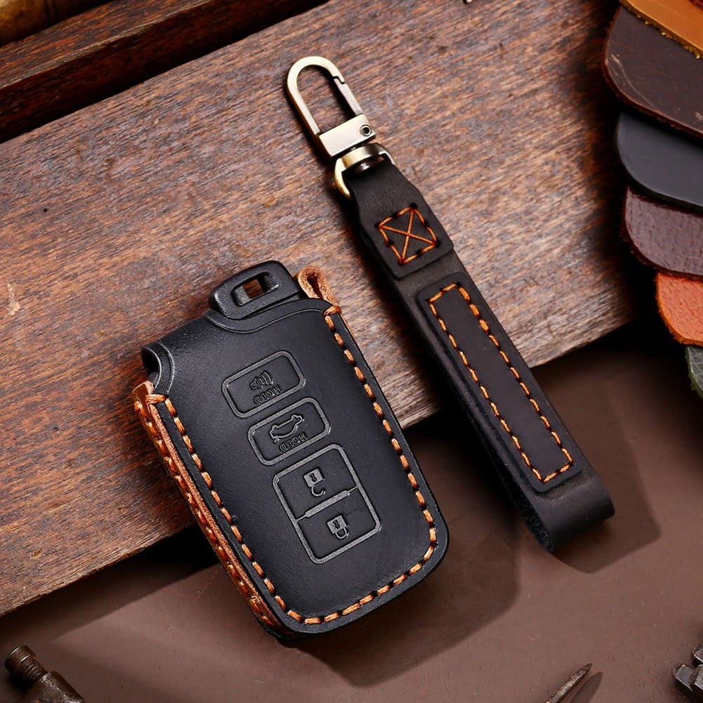 Leather Smart Car Key Cover Case Fob Holder for Toyota 4 Runner for ...