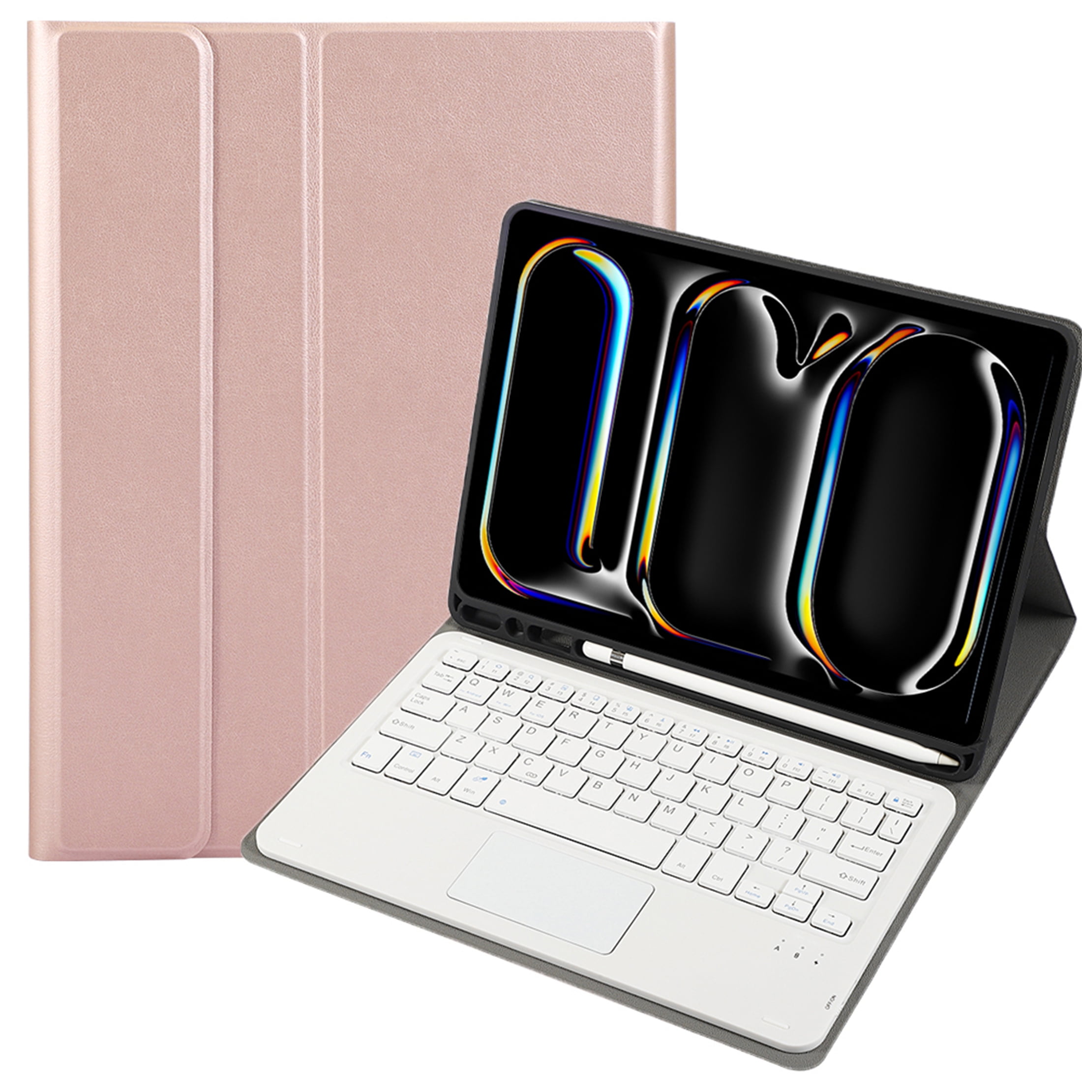 Leather Smart Stand Case Cover with Pencil Holder Wireless Bluetooth ...