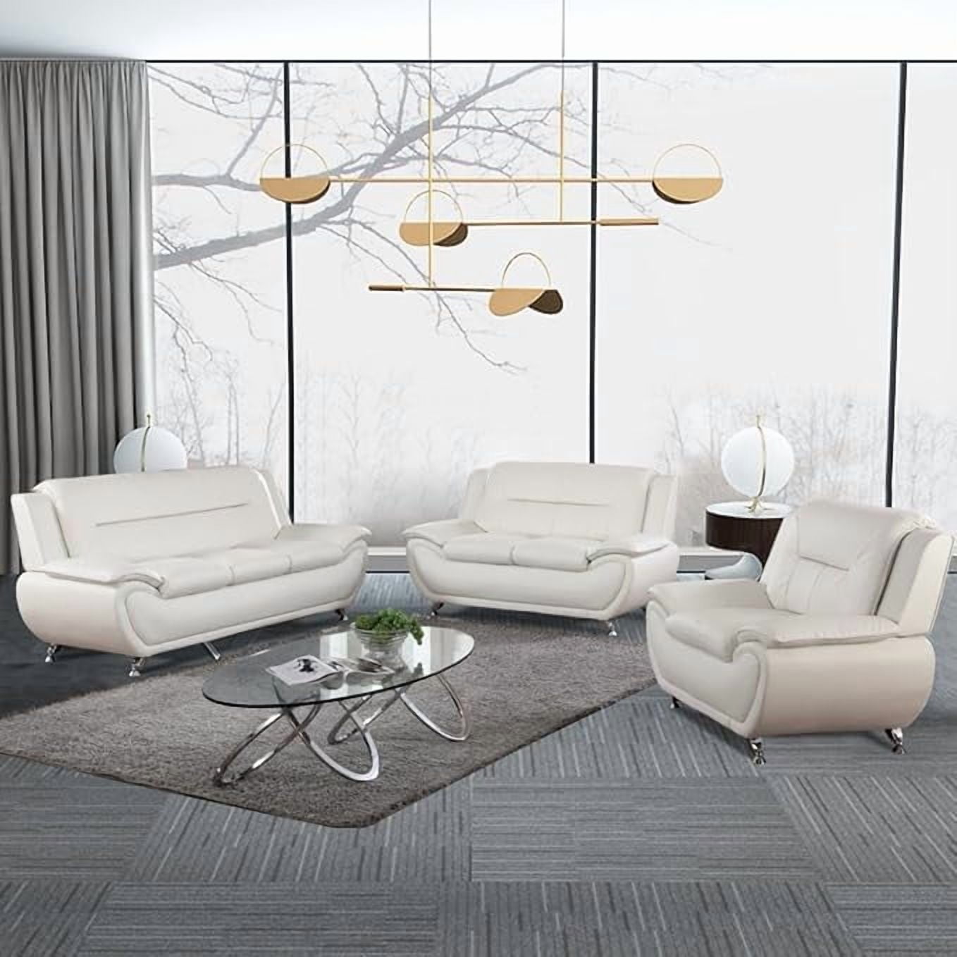 Leather Sofa Set for Living Room 3 Piece Living Room Furniture Set ...
