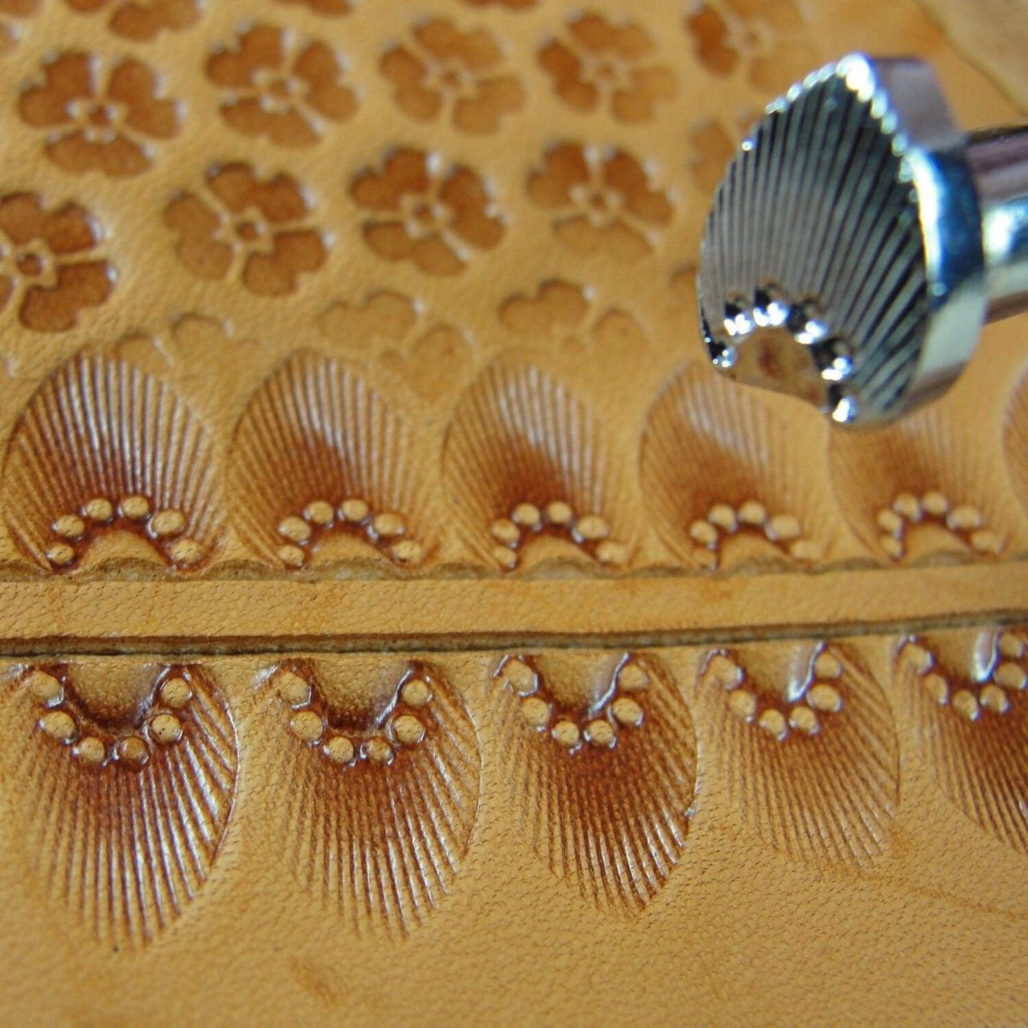 Leather Stamping Tool, 6-Seed Sunburst Border Stamp, N718, Leather ...