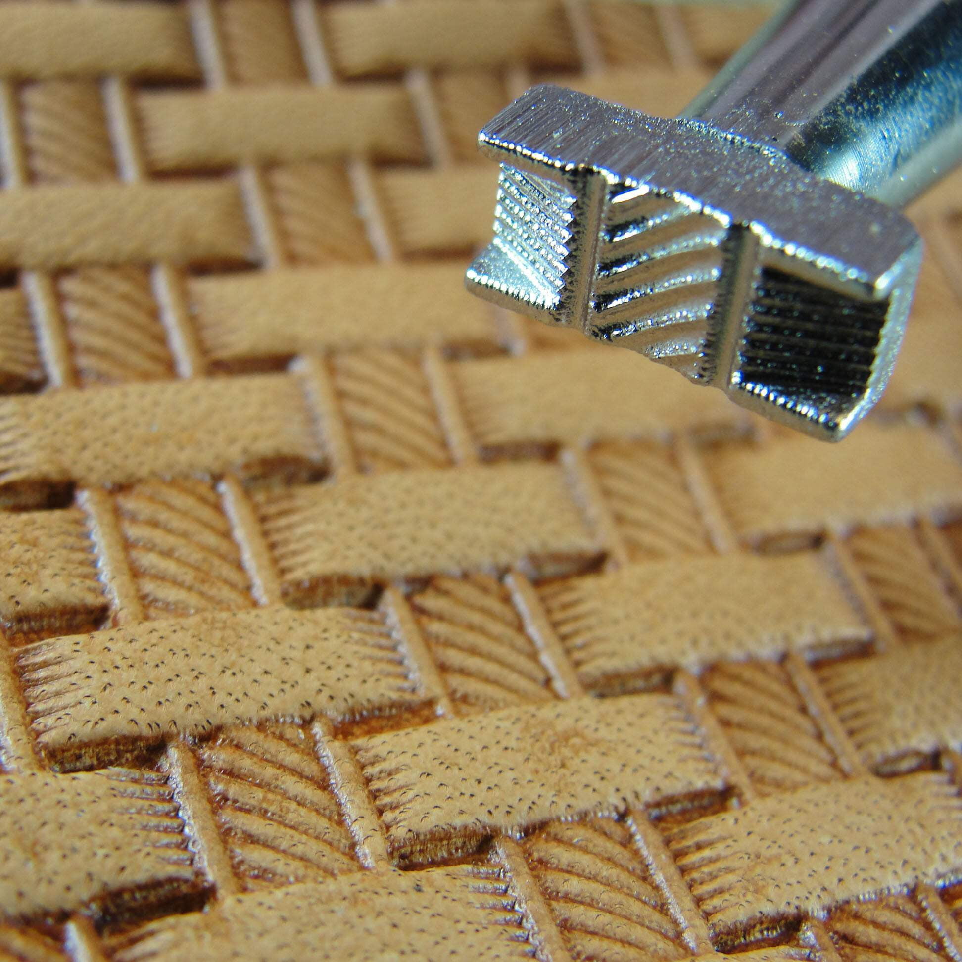 Craft Japan X500-2 Leather Stamping Tool, Rope Basket Weave Stamp, Fine ...