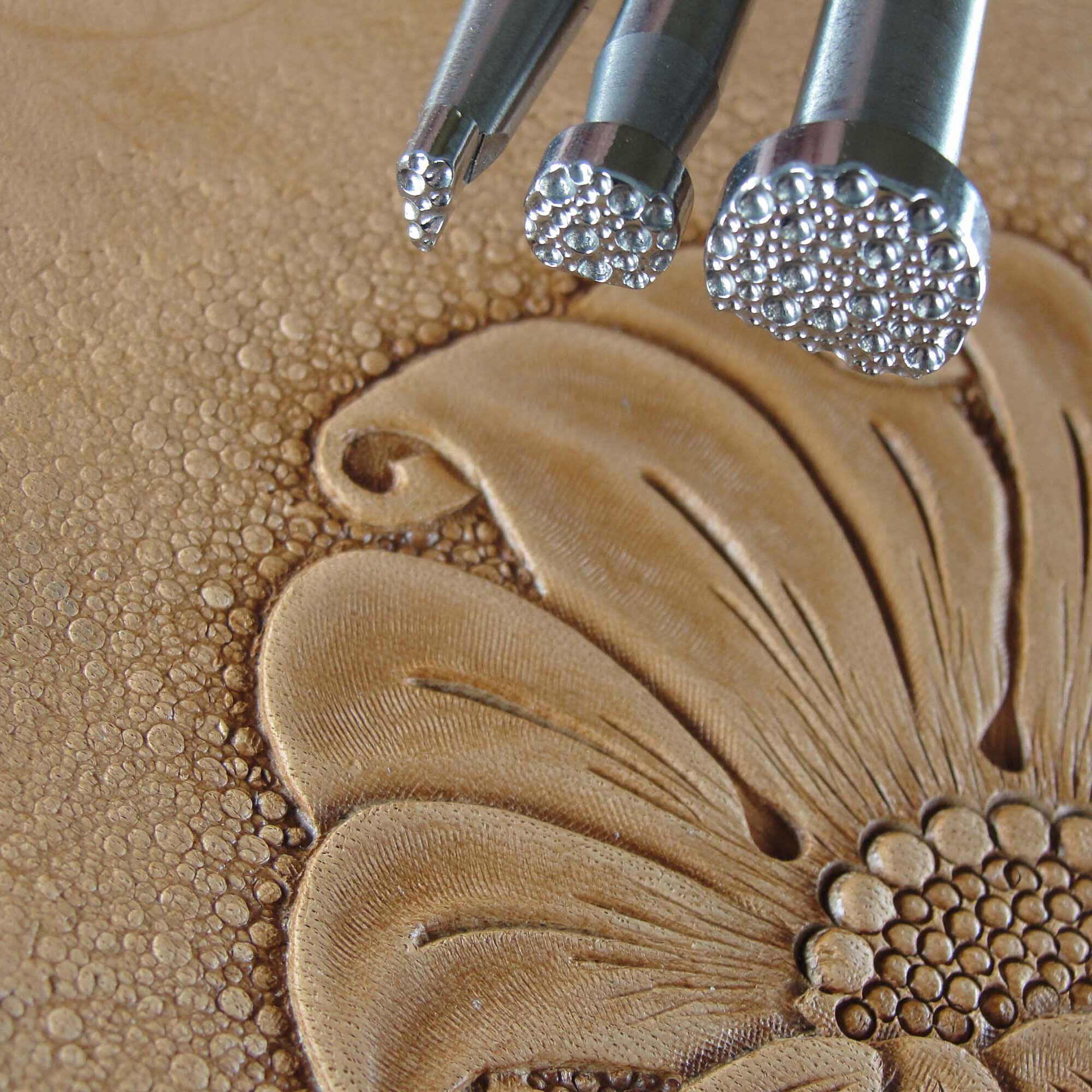Leather Stamping Tools, Pebble Background Stamps, Set of 3, Stainless ...