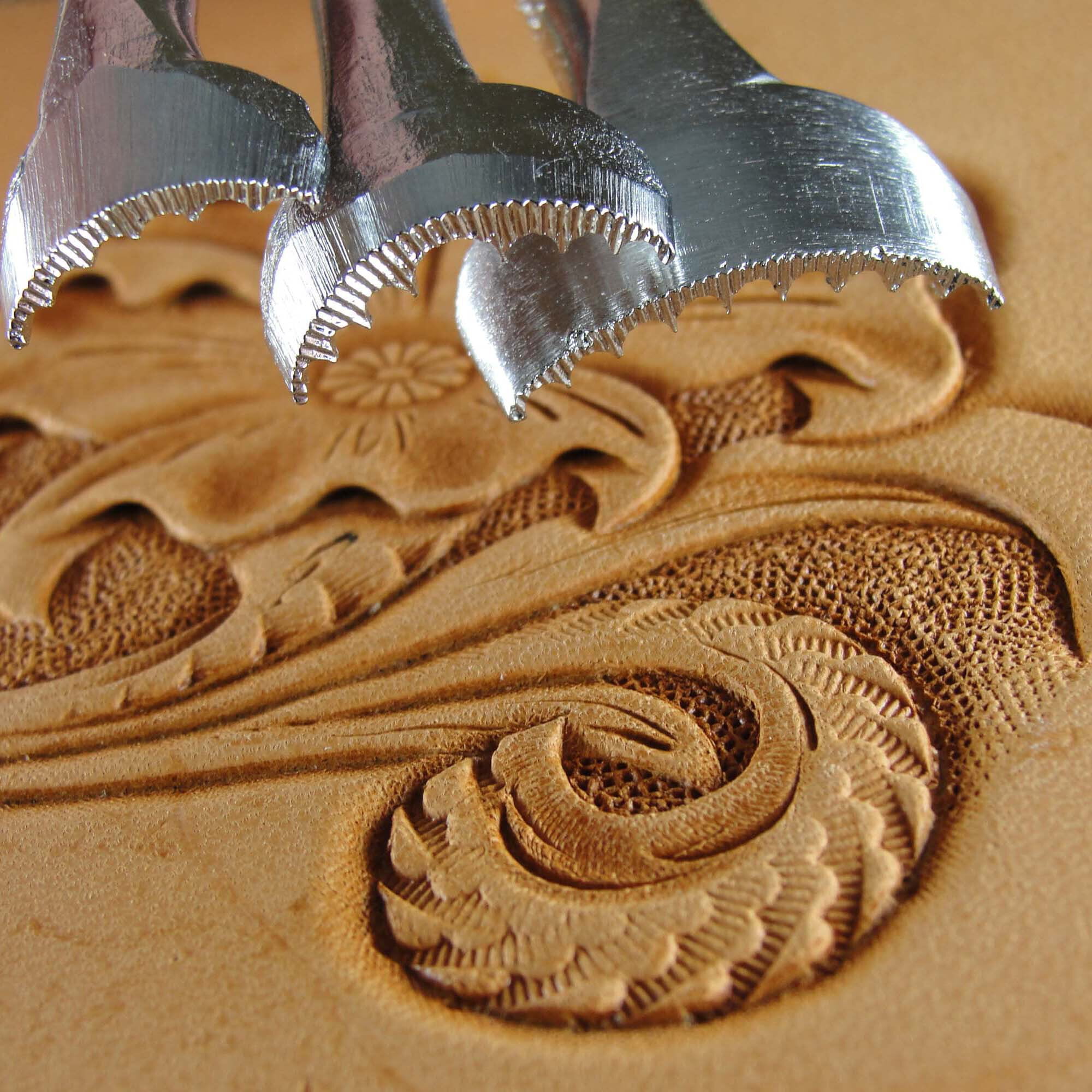 Leather Stamping Tools, Scalloped Veiner Stamps, Set of 3 Leather ...