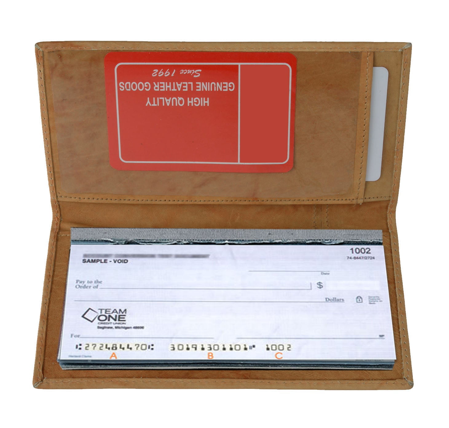 Leather Standard Plain Checkbook Cover Handcrafted Wallet Men Women ...