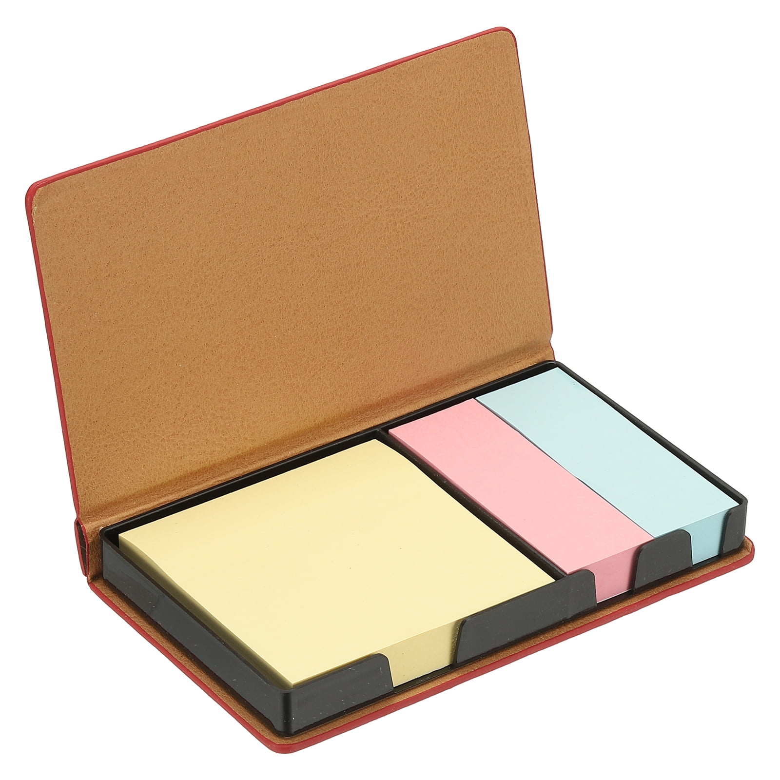 Leather Sticky Notes Holder, Post Notes Holder Storage Box Desktop Mini ...