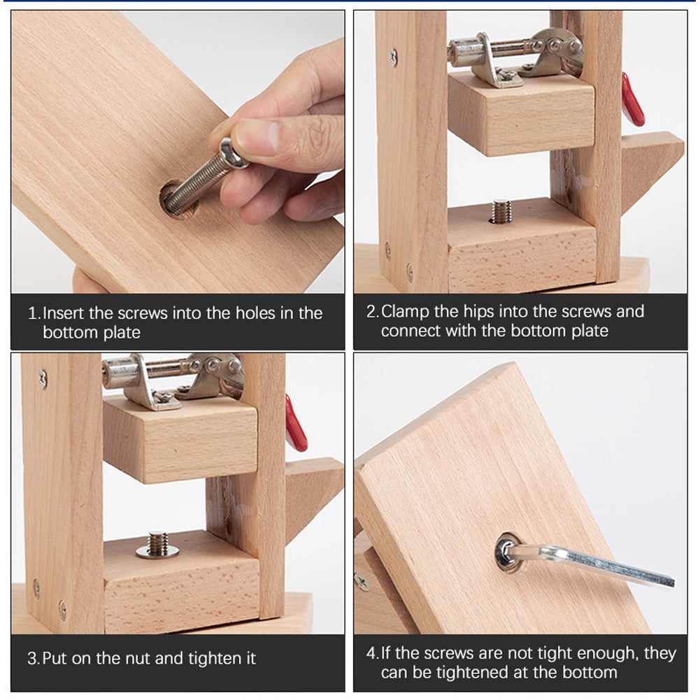 Leather Stitching Fixture,Tool Diy Wood Clamp Hand Wooden Leather Clamp ...