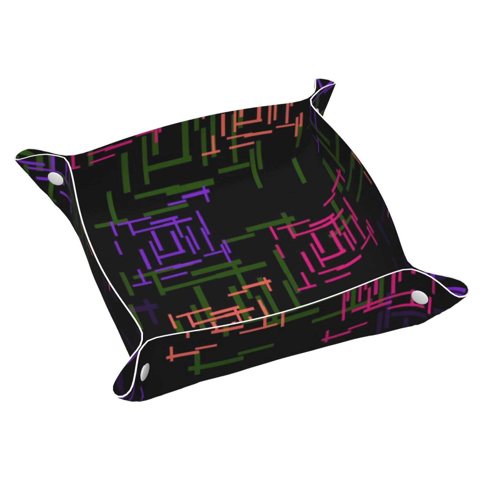 Leather Storage Tray with Snap Buttons, PVC Colored Graffiti Seamless ...