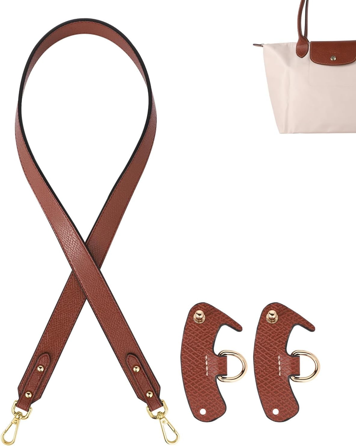 Leather Strap, Genuine Leather Straps Replacement with 2 Punch-Free ...