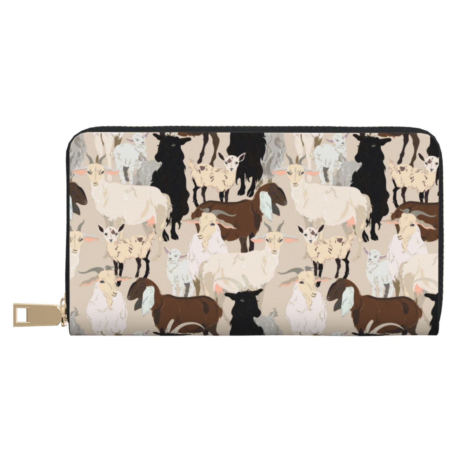 Leather Thin Slim Wallets for Women Men - Painted Cartoon Colorful Cute ...