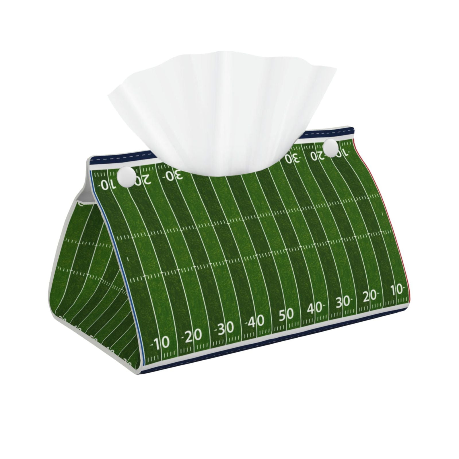Leather Tissue Box Cover - American Football Field Long PVC Tissue Box ...