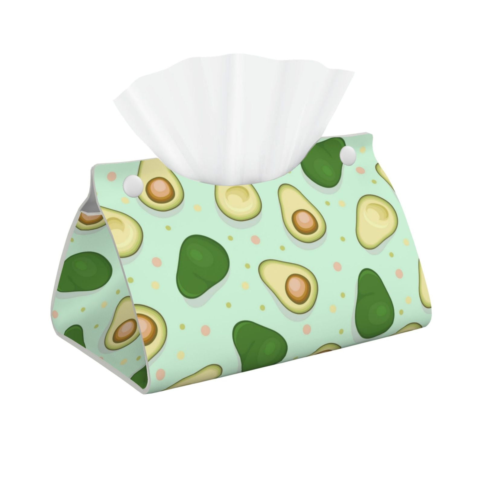 Leather Tissue Box Cover - Avocado Long PVC Tissue Box Holder for ...