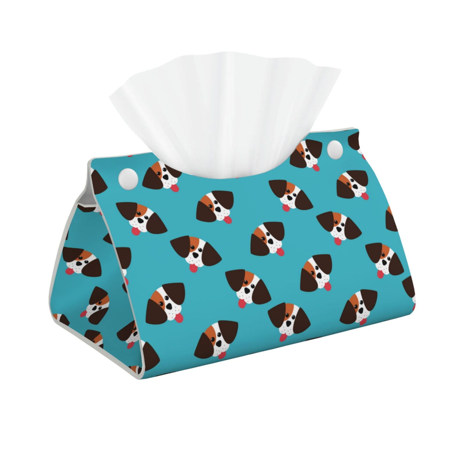 Leather Tissue Box Cover - Beagle Dog puppy cute Long PVC Tissue Box ...