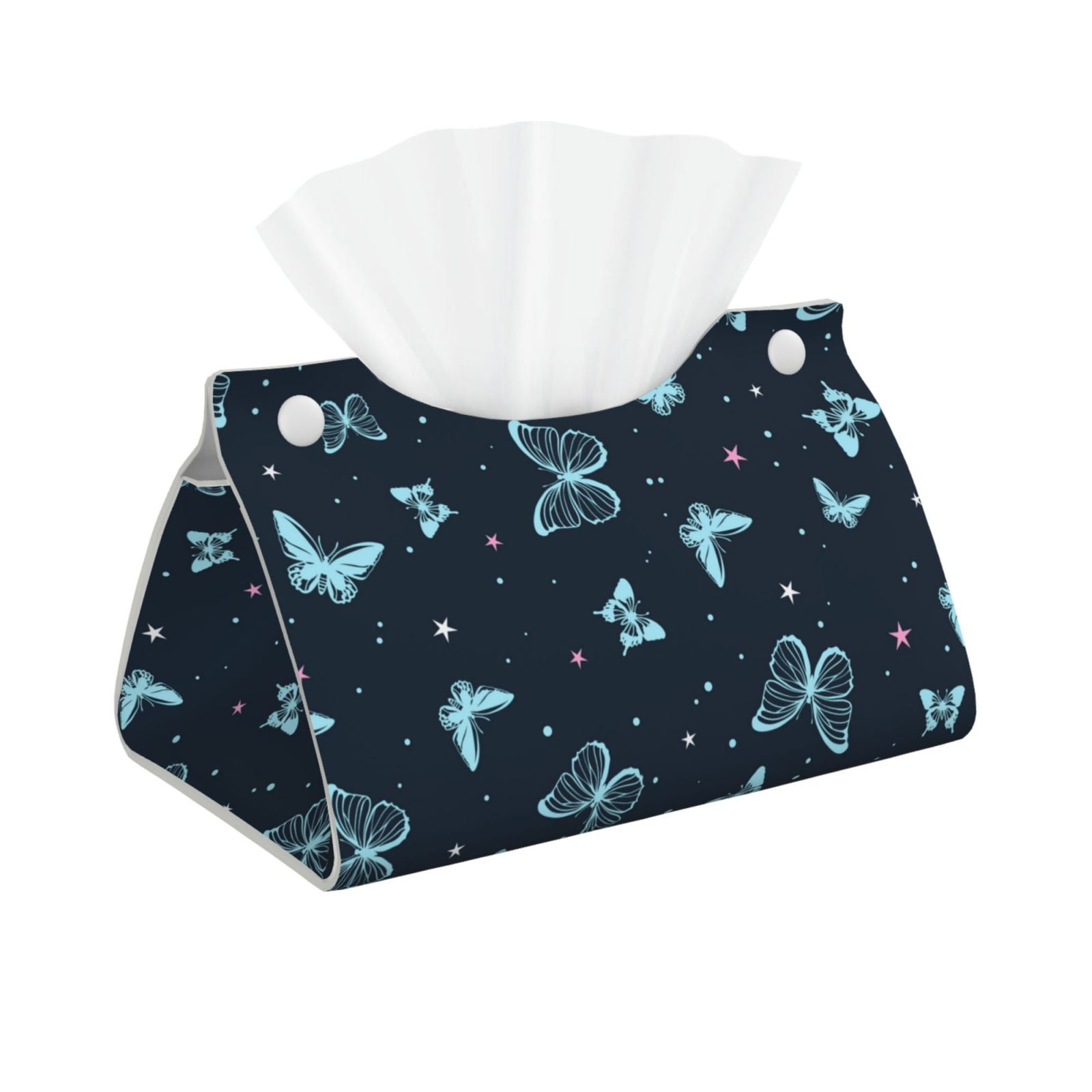 Leather Tissue Box Cover - Beautiful Butterflies Long PVC Tissue Box ...