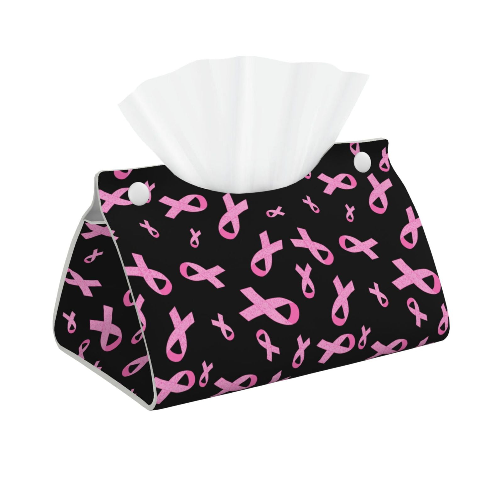 Leather Tissue Box Cover - Breast Cancer Awareness Long PVC Tissue Box ...